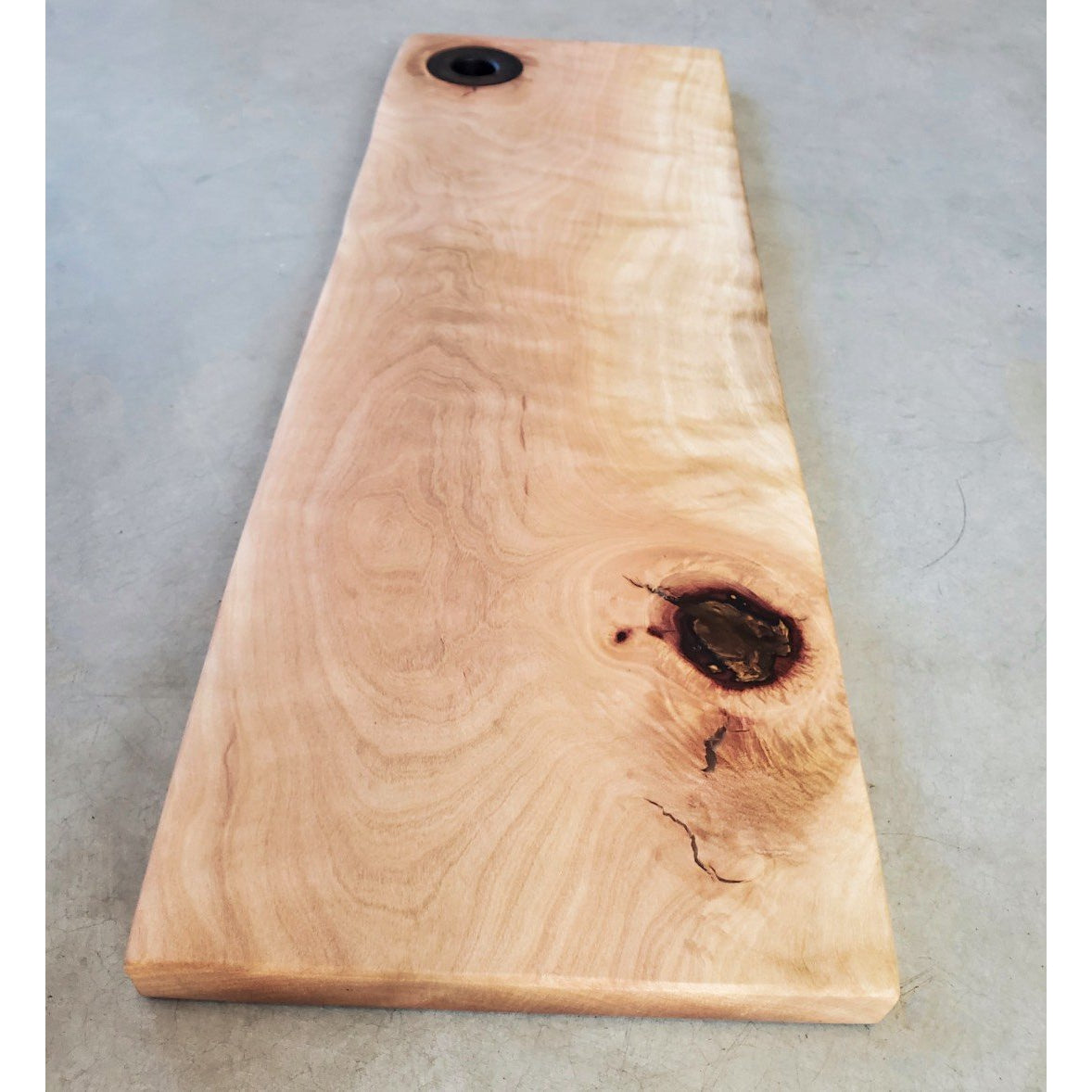 Madrone W/ Black Ring Epoxy Handle Serving Board | Todd Alan Woodcraft