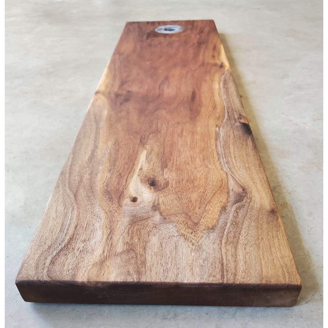 Walnut Serving Board with Silver Epoxy | Todd Alan Woodcraft